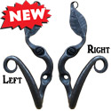 Alaska Forge Coat Hook Leaf Style (Double Leaf)